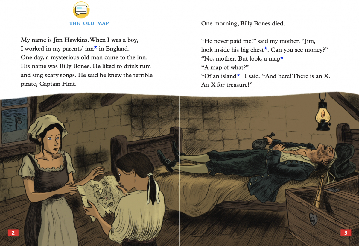 Lecture suivie (5ème) : Treasure Island – It's English O'Clock!