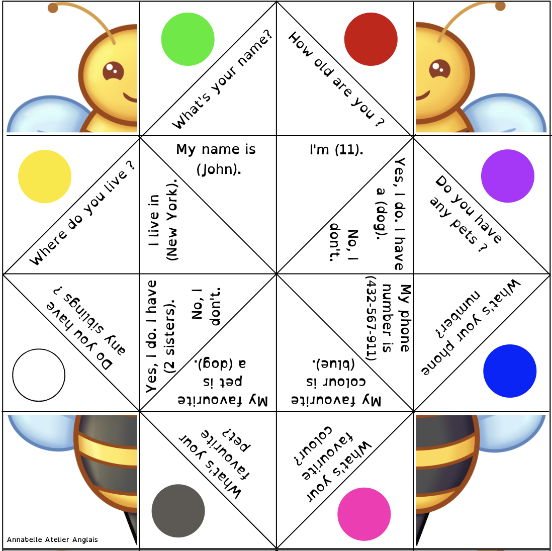 Les leçons à manipuler en langues – It's English O'Clock!