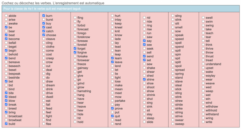 Irregular Verbs Online : un gain de temps – It's English O'Clock!